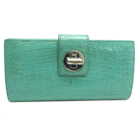 Tiffany & Co. | Bags | Tiffany Long Wallet All Painted Womens Crocodile ...